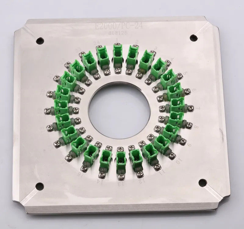 E2000PC24 Port Ferrule Optic Fiber Polishing Jig Hardening Stainless ...