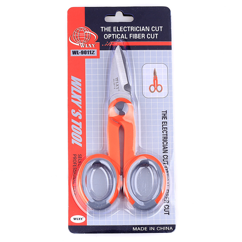 Orange 14.5cm Fiber Optic Cable Tools Kevlar Cutter For Fiber Pigtail ...