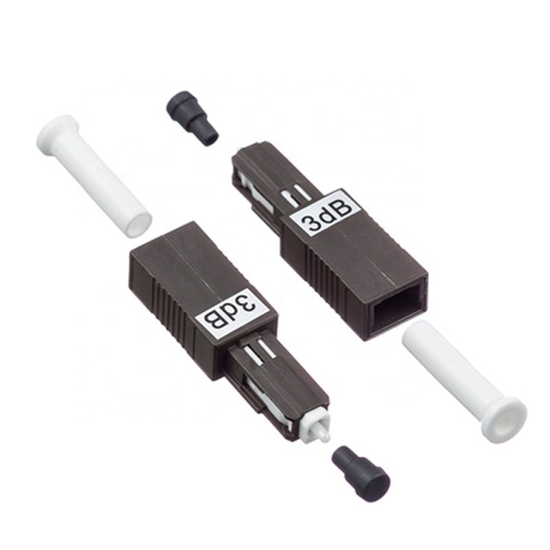 MU/UPC Fixed Connectors Ftth Fiber Optic Attenuator Single Mode 1dB 25dB